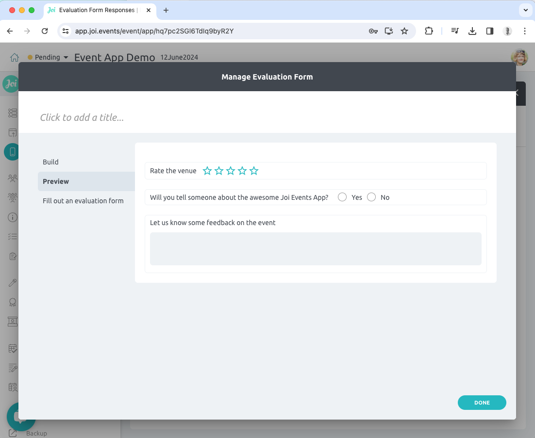 Joi Event App - Now every size event can have an event app.